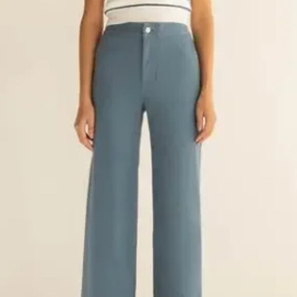OAK + FORT | Pants & Jumpsuits | Nwt Oak Fort Long Cropped Wide Leg ...